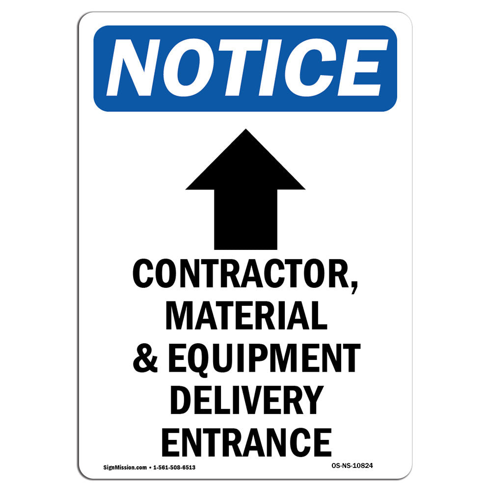 SignMission Contractor Material and Equipment Deliveey Entrance Sign ...