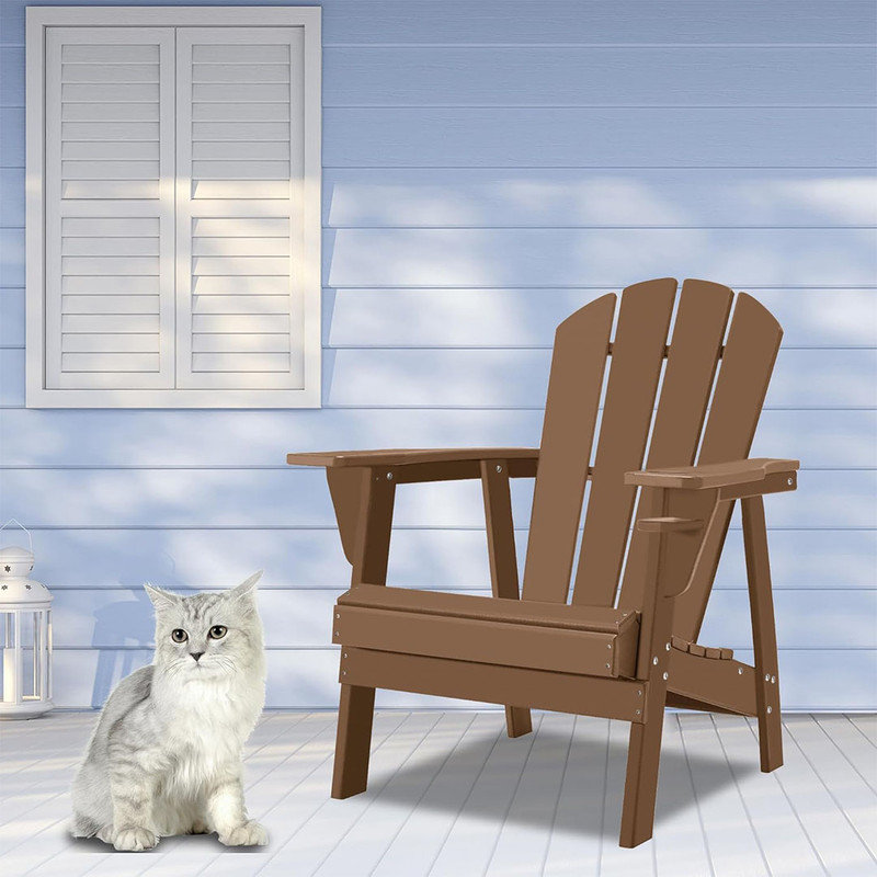 ZILNOX HDPE All-Weather Chair with Curved Backrest and Comfortable Seat ...