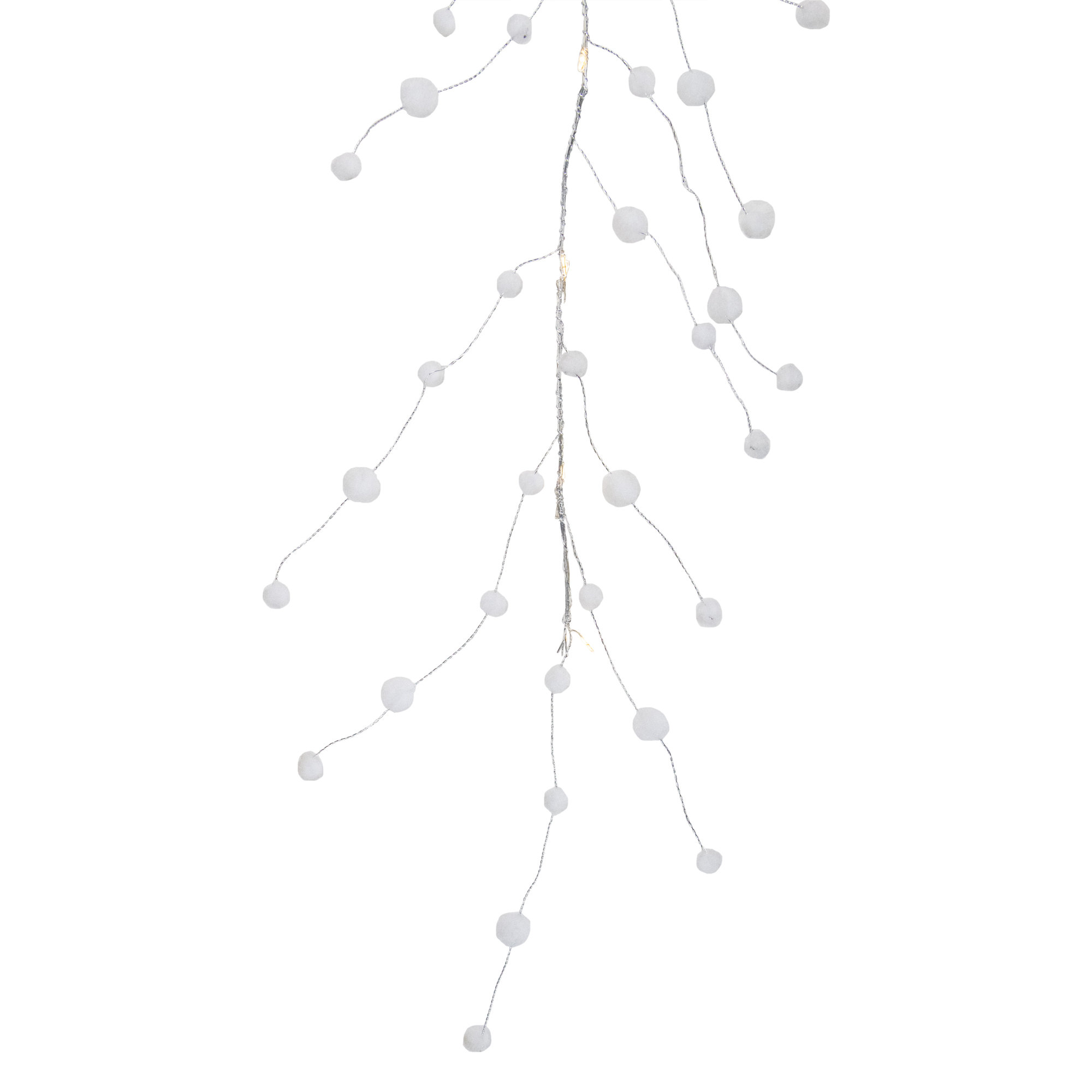 Northlight Seasonal 10-Count B/O Warm White LED Pom Pom Garland ...