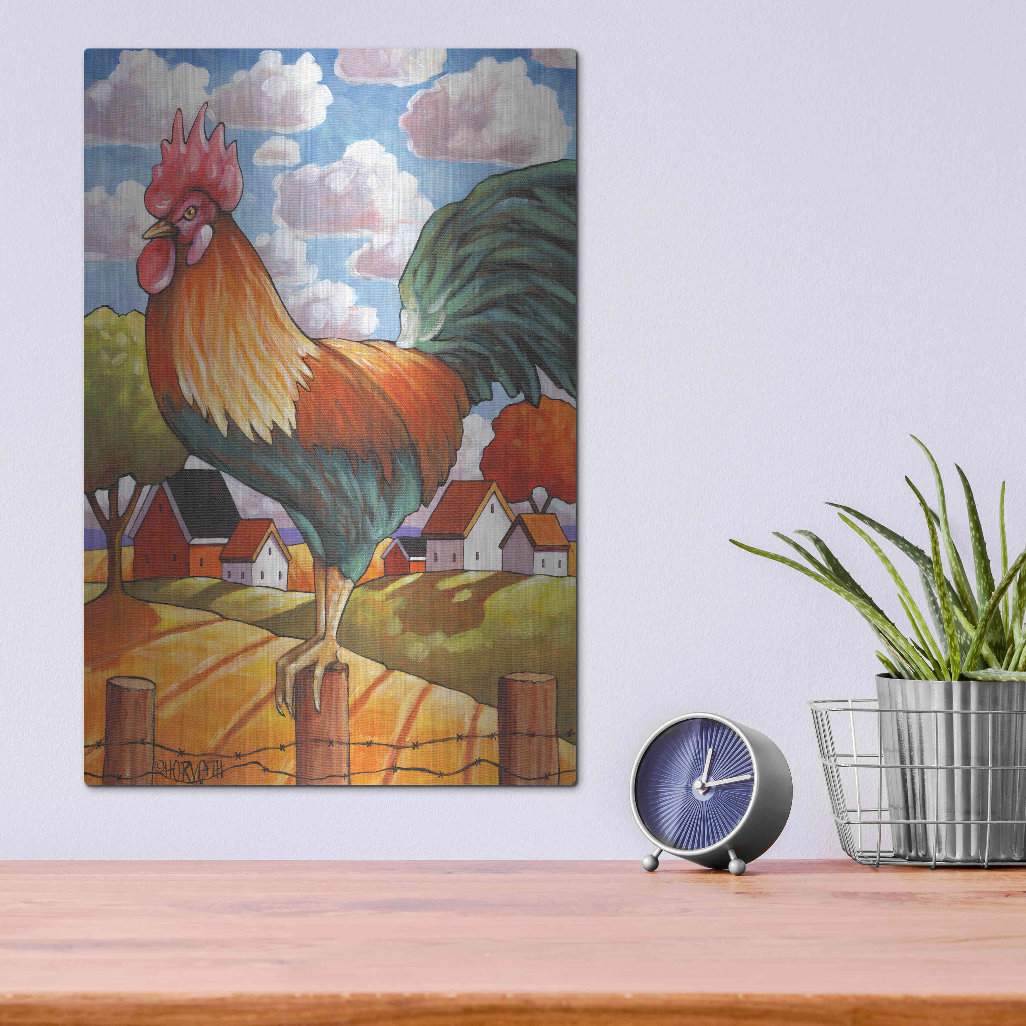 August Grove® " Rooster Country " by Cathy Horvath | Wayfair