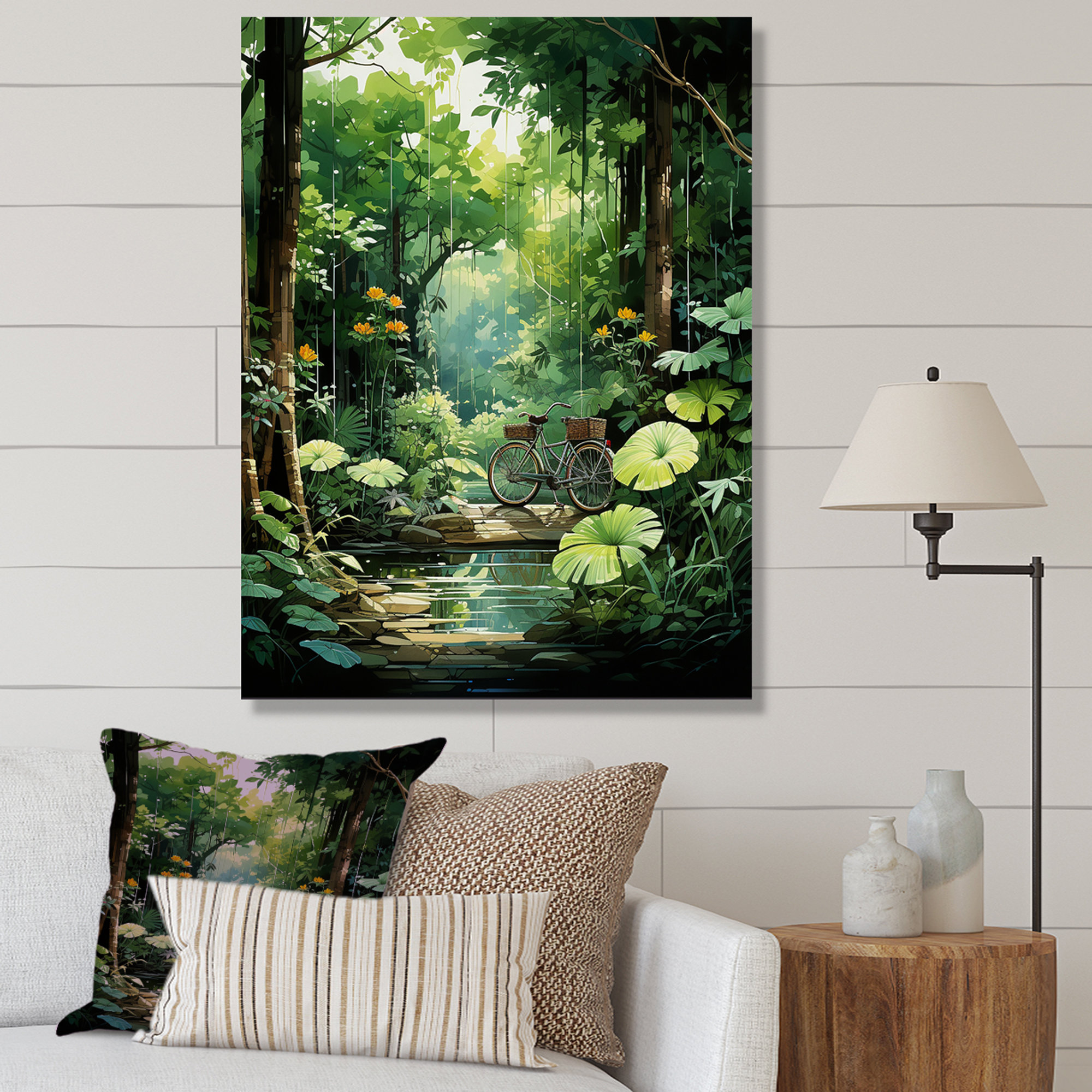 Millwood Pines Jade Journey Green Forest II On Canvas Print | Wayfair
