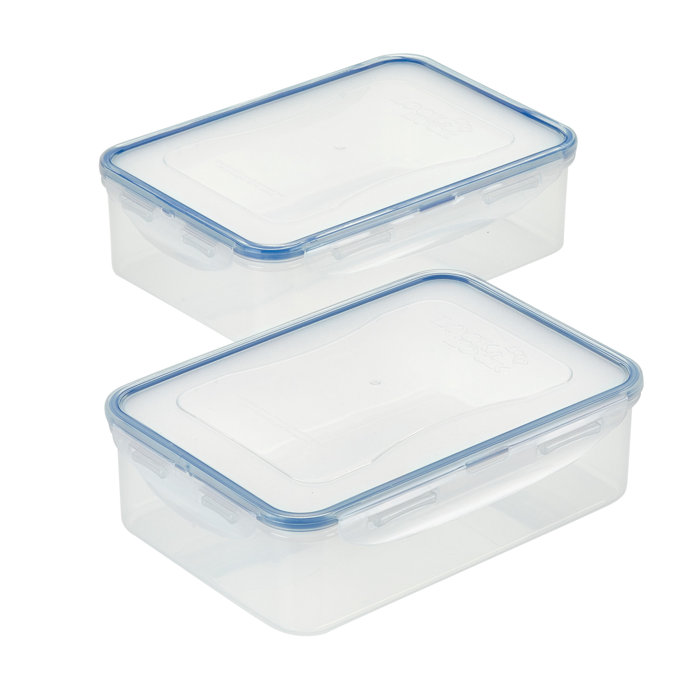 LocknLock Easy Essentials Rectangular 2 Container Food Storage Set ...