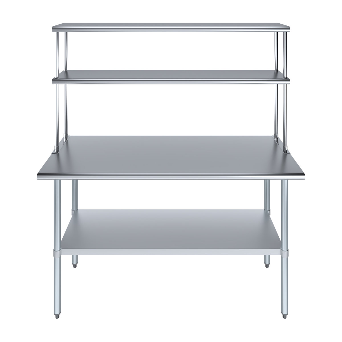Amgood Stainless Steel Top Workbench With 2 Tier Shelf & Reviews | Wayfair