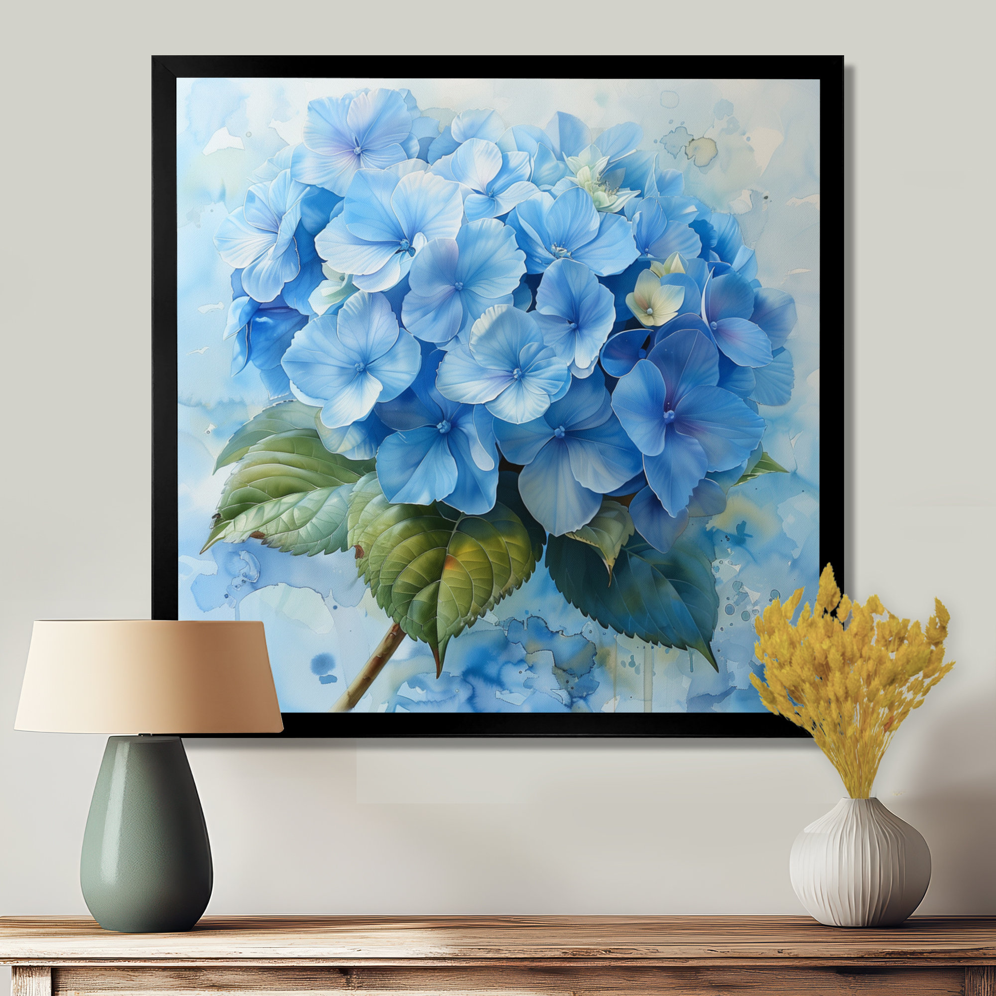 Winston Porter Soft Blue Hydrangea Serenade II - Hydrangea Wall Decor ...
