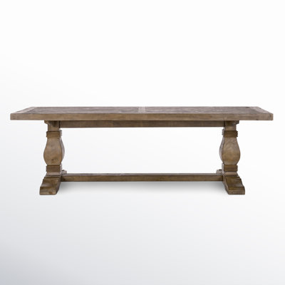 Birch Lane™ Vienna Pine Solid Wood Trestle Dining Table & Reviews | Wayfair
