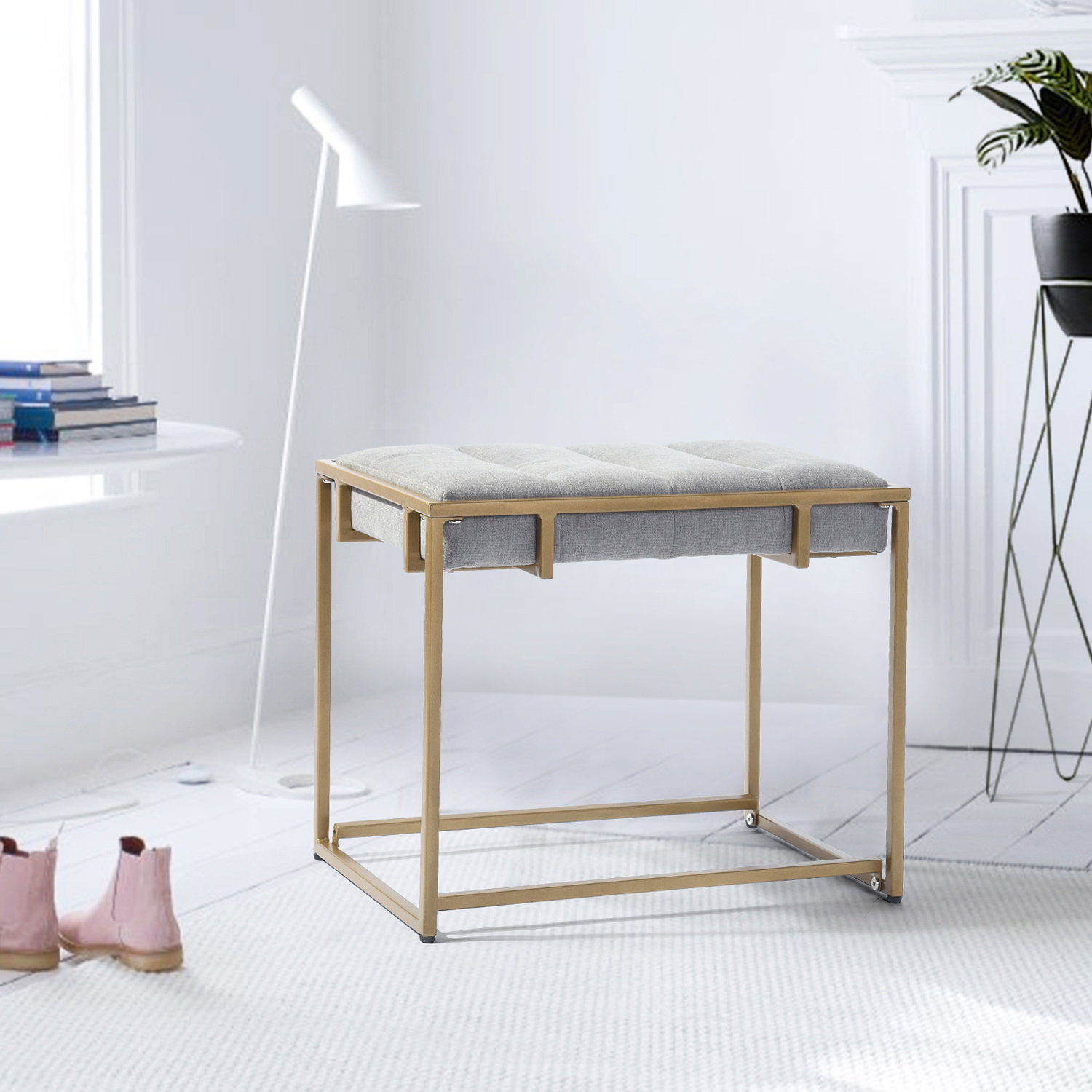 Fairmont Park Claydon Metal Dressing Table Stool | Wayfair.co.uk