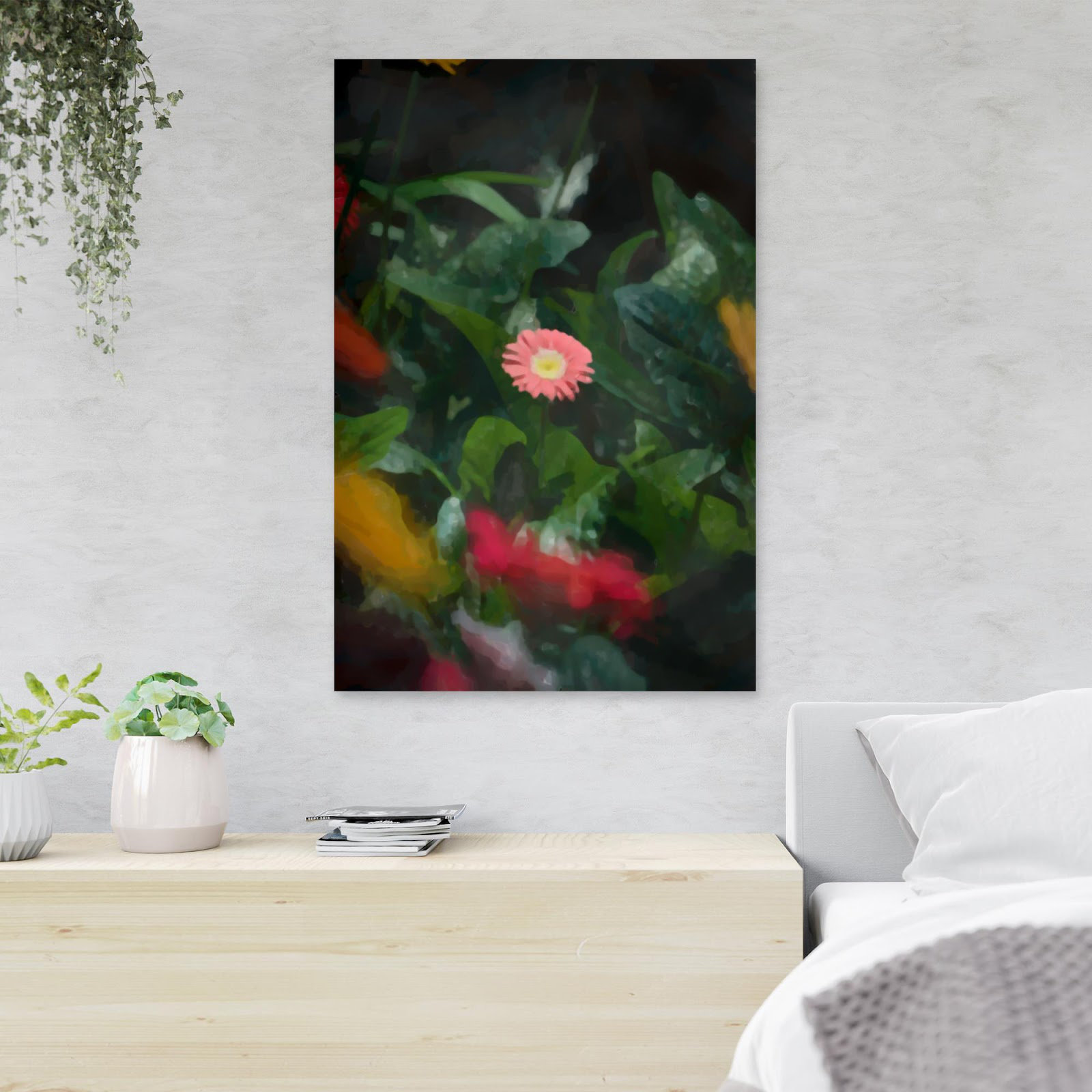 Red Barrel Studio® Little Pink Daisy Flower Among Green Leaves - 1 Pi ...