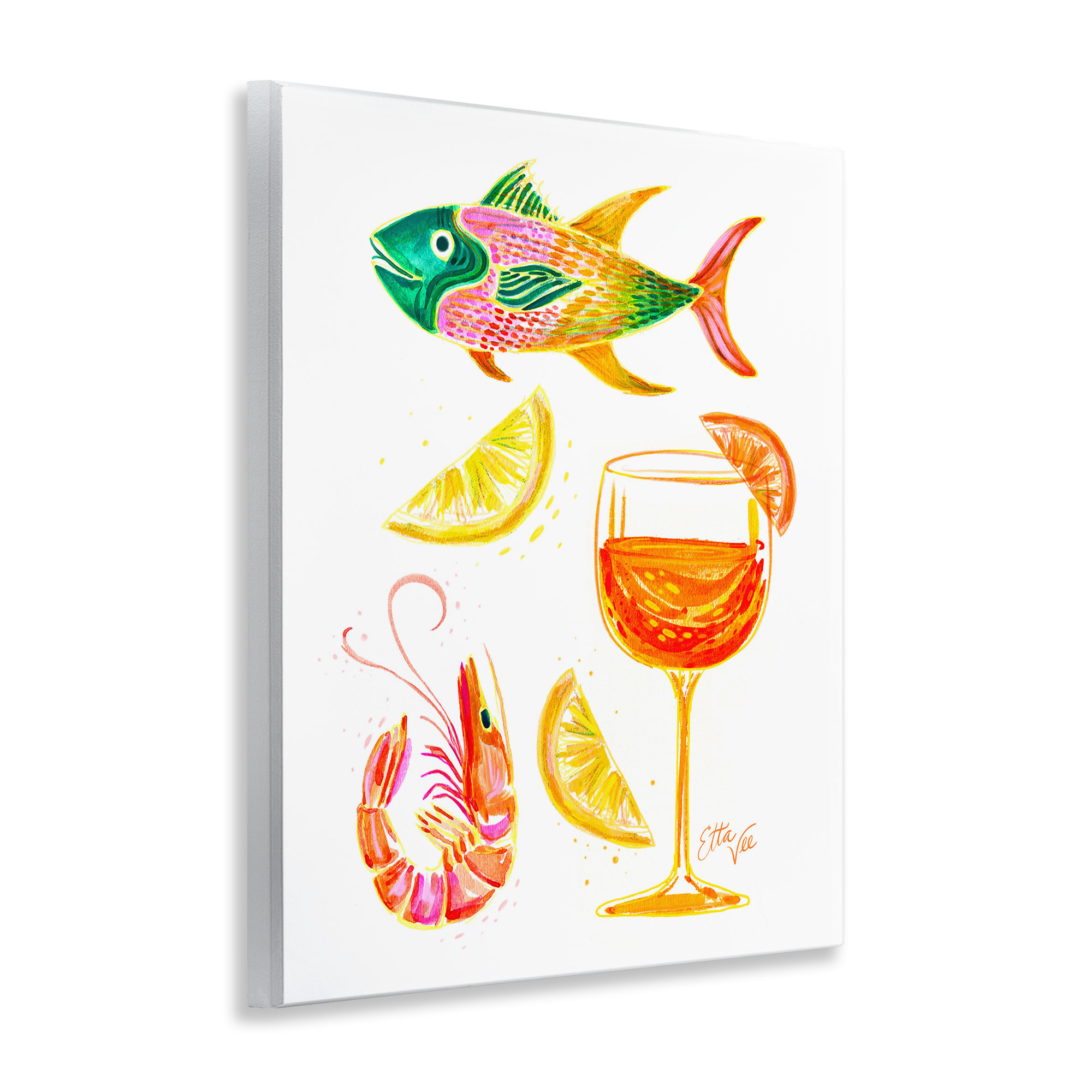 Bay Isle Home™ Summer Seafood & Spritz Wall Plaque, design by EttaVee ...