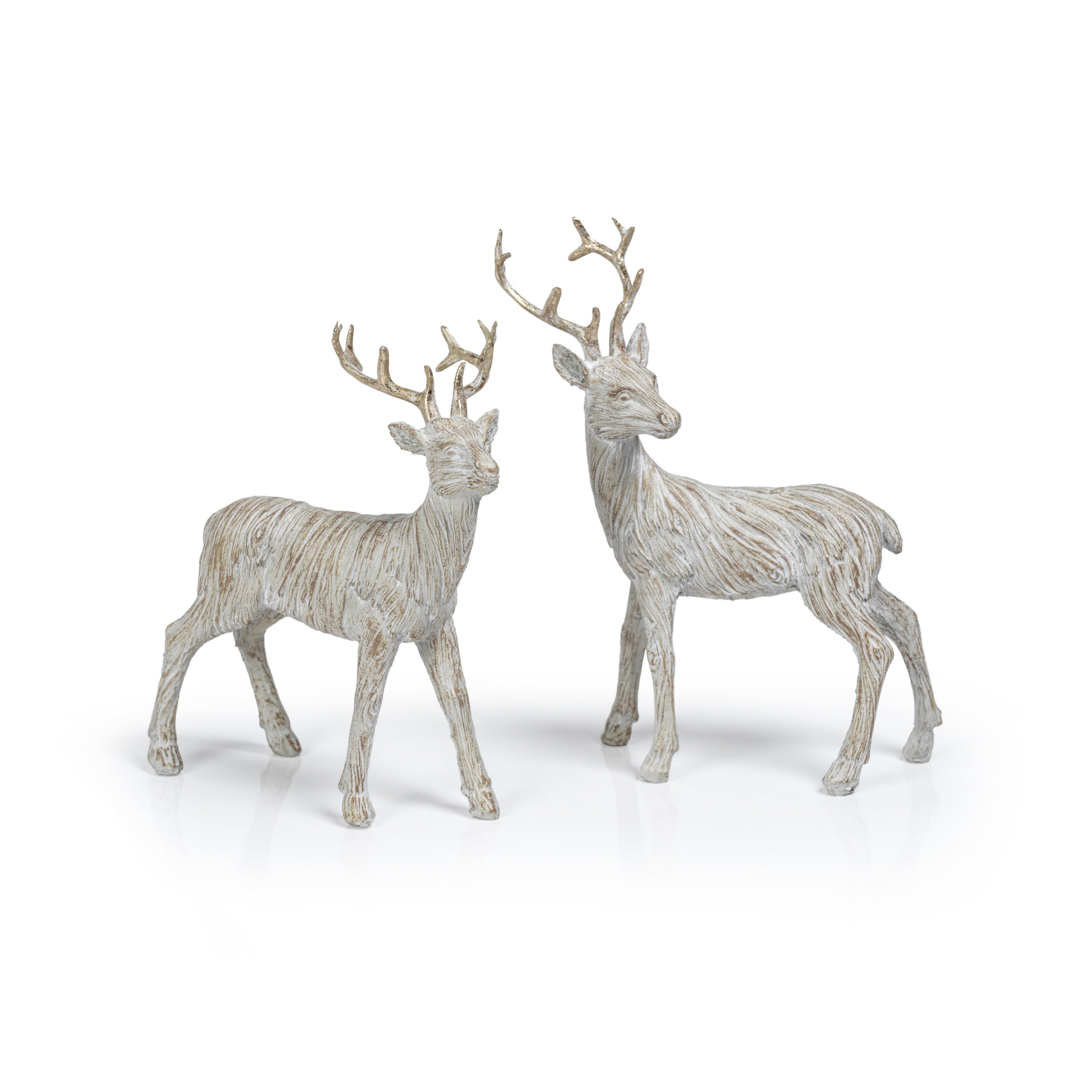 The Holiday Aisle® 2 Piece Resin Reindeer Figurines Set | Wayfair