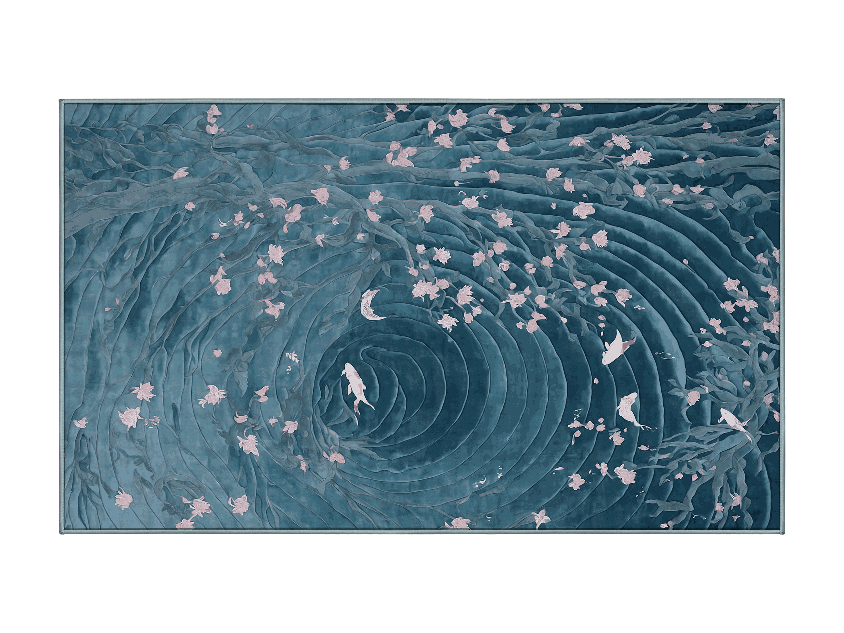 Winston Porter Machine Washable Blue Area Rug | Wayfair