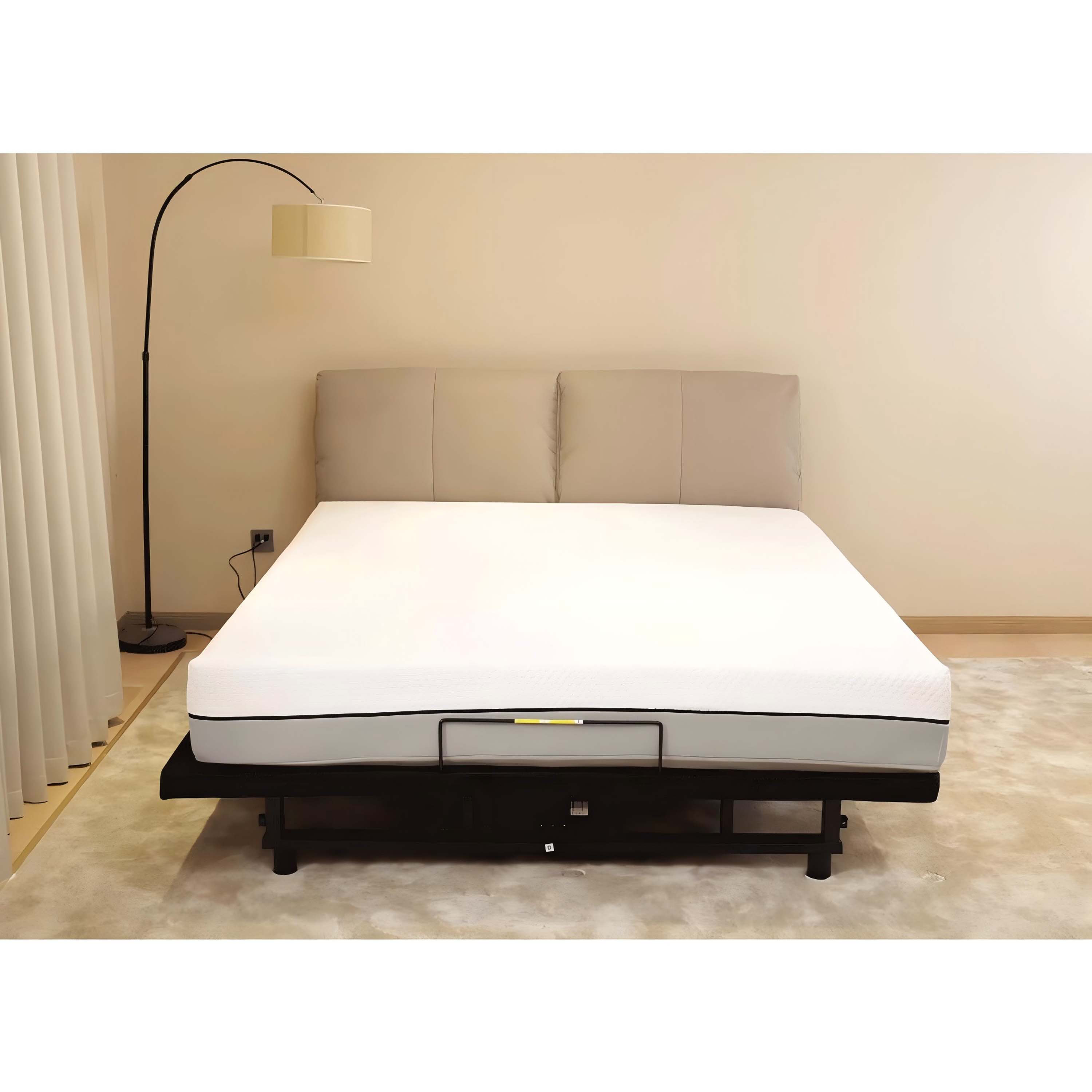 Latitude Run® Adjustable Bed Base Frame Head and Foot Incline Quiet ...