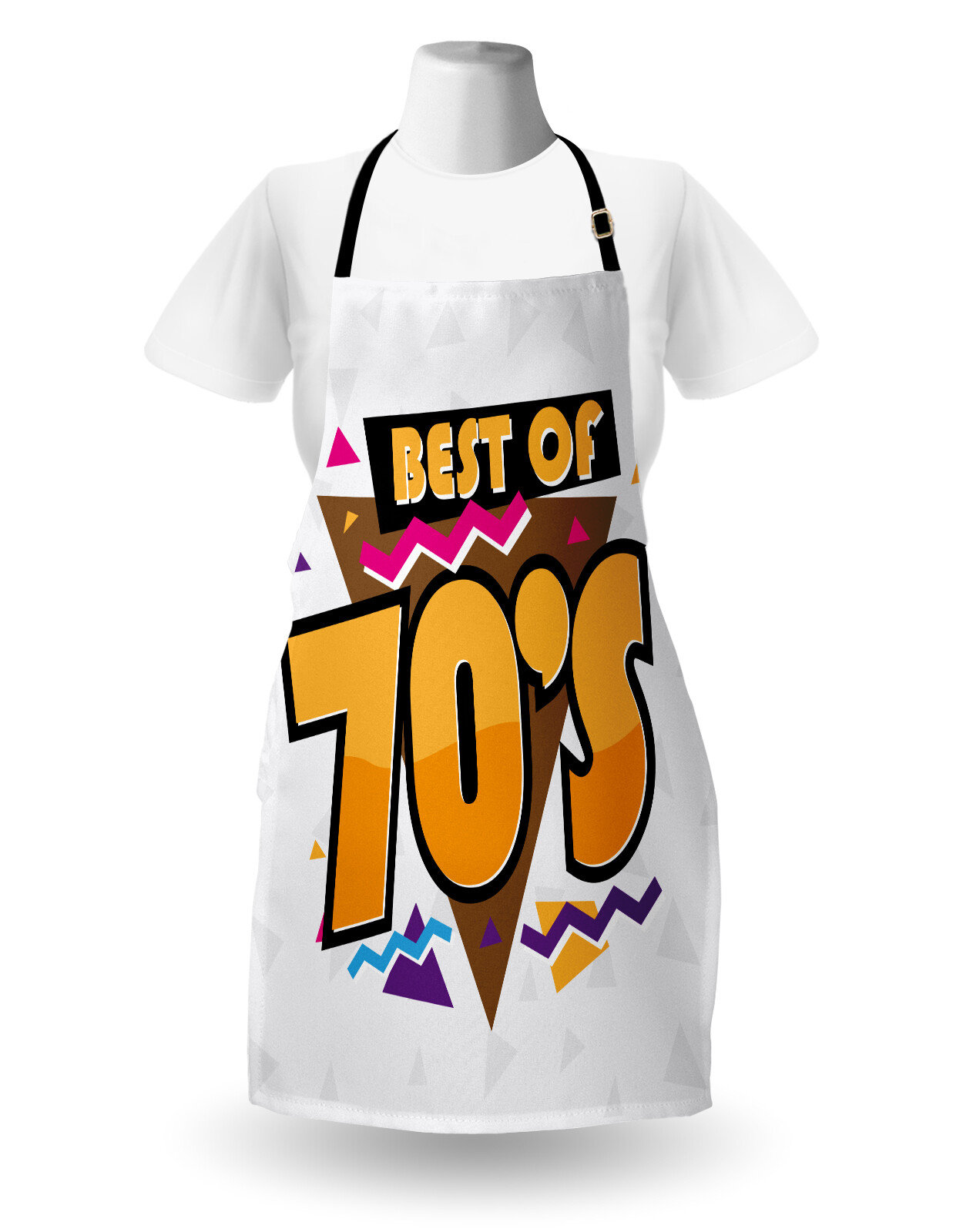 The Party Aisle™ Party Apron Unisex, 70s Style Retro, Adult Size ...