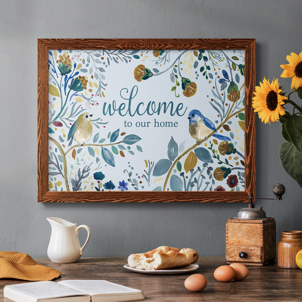 Trinx Welcome To Our Home Framed On Canvas Print | Wayfair