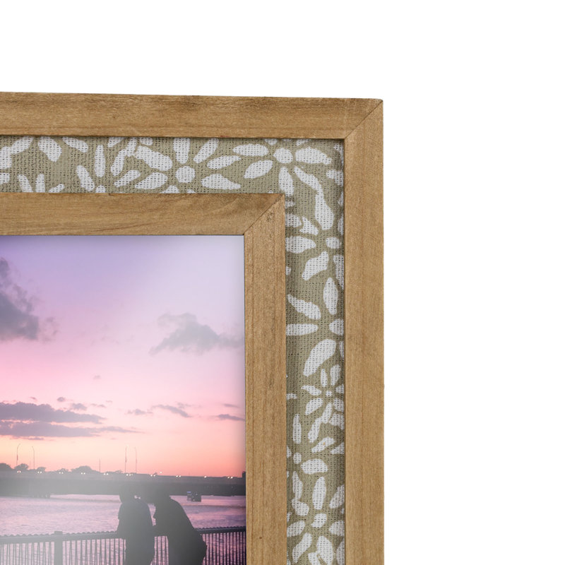 Foreside Home & Garden 4" by 6" Cottage Floral Picture Frame | Wayfair