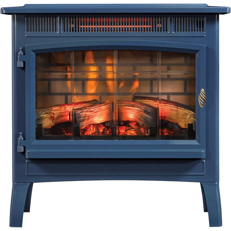 Winston Porter Electric Infrared Quartz Fireplace Stove with 3D Flame ...