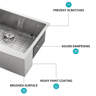 Petal Perfecto 33 Inch Brushed Nickel Farmhouse Sink With 16 Gauge ...