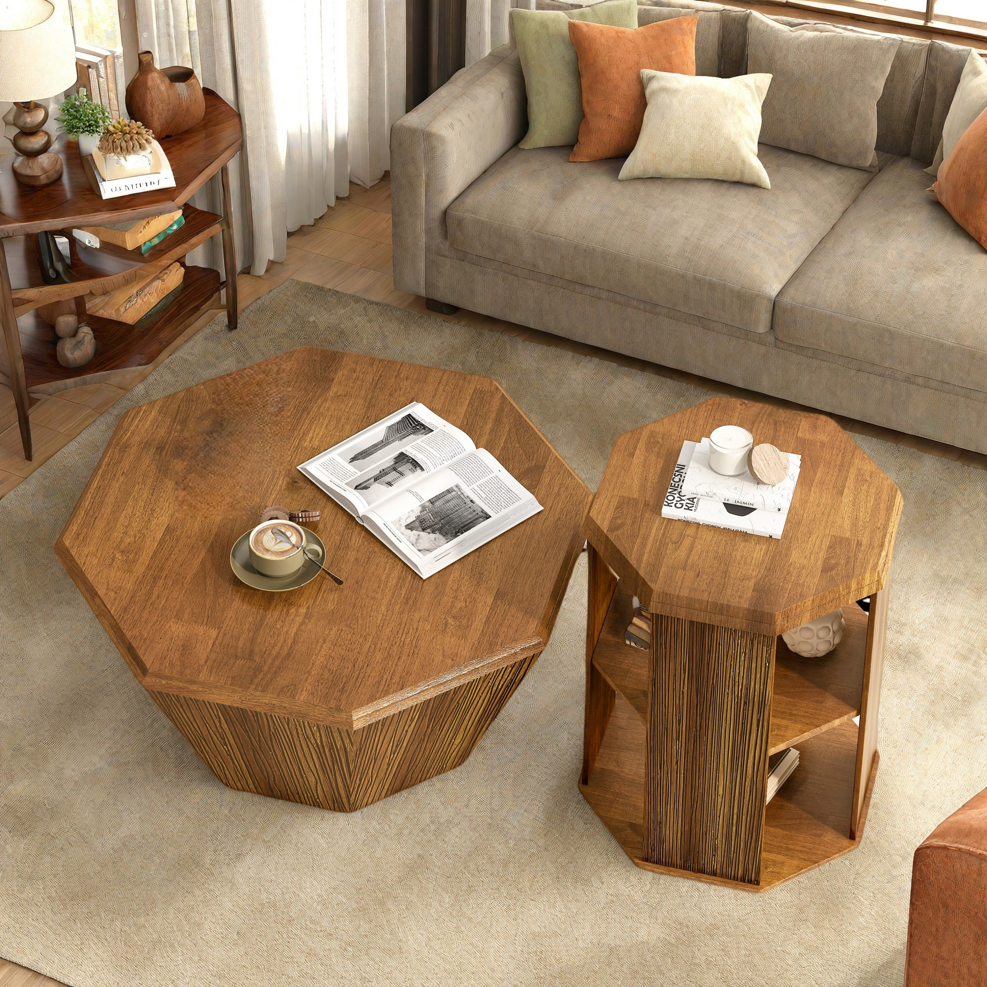 Millwood Pines Set Of Two Coffee Tables With Smooth Finish - Wayfair Canada