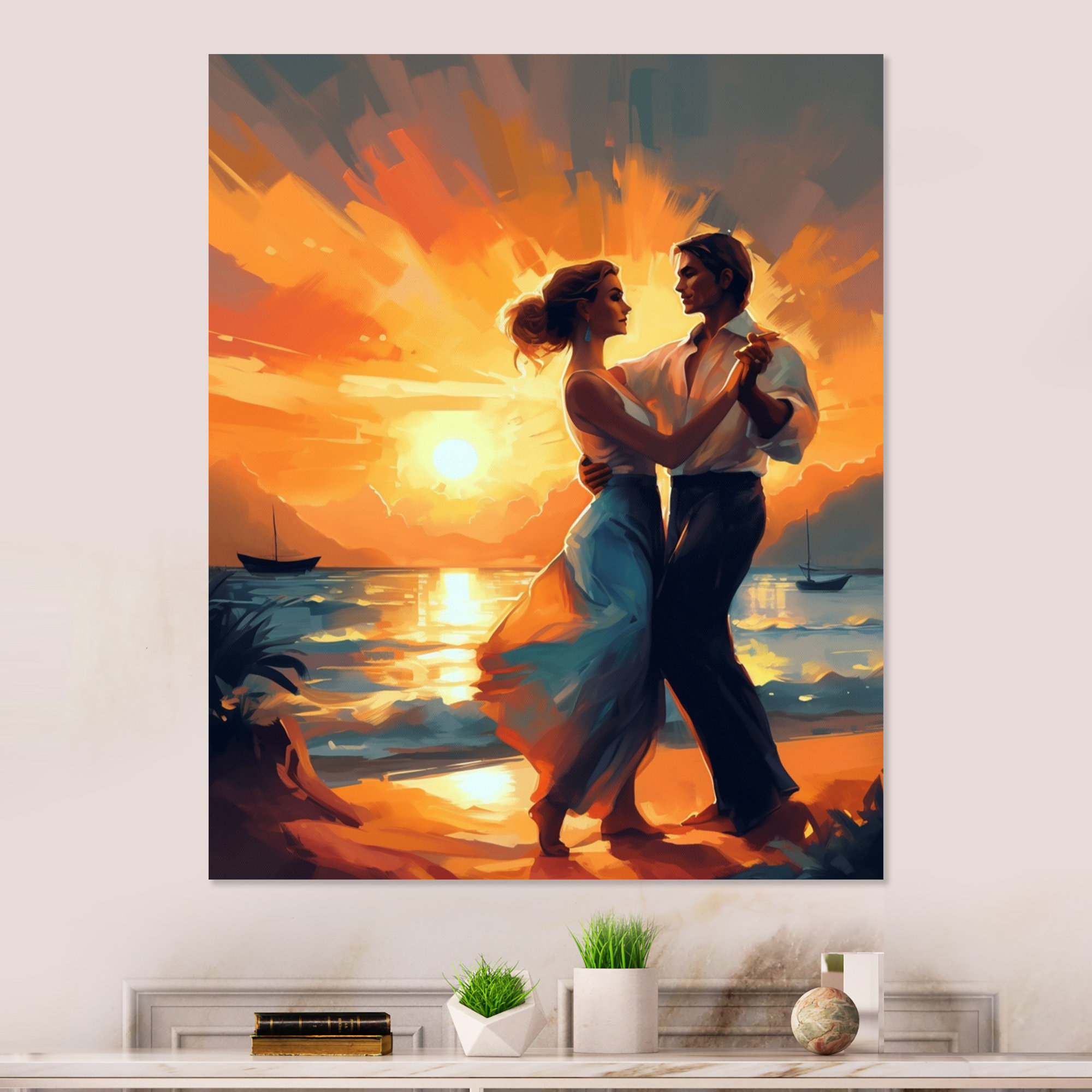House of Hampton Colorful Bolero Couple Dancing V - Romantic Metal Wall ...