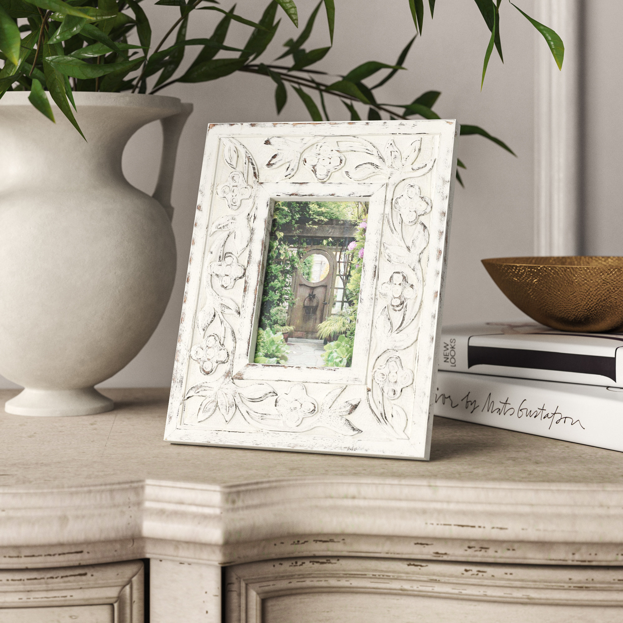 August Grove® Armahn Matte Wood Single Picture Frame in White & Reviews ...