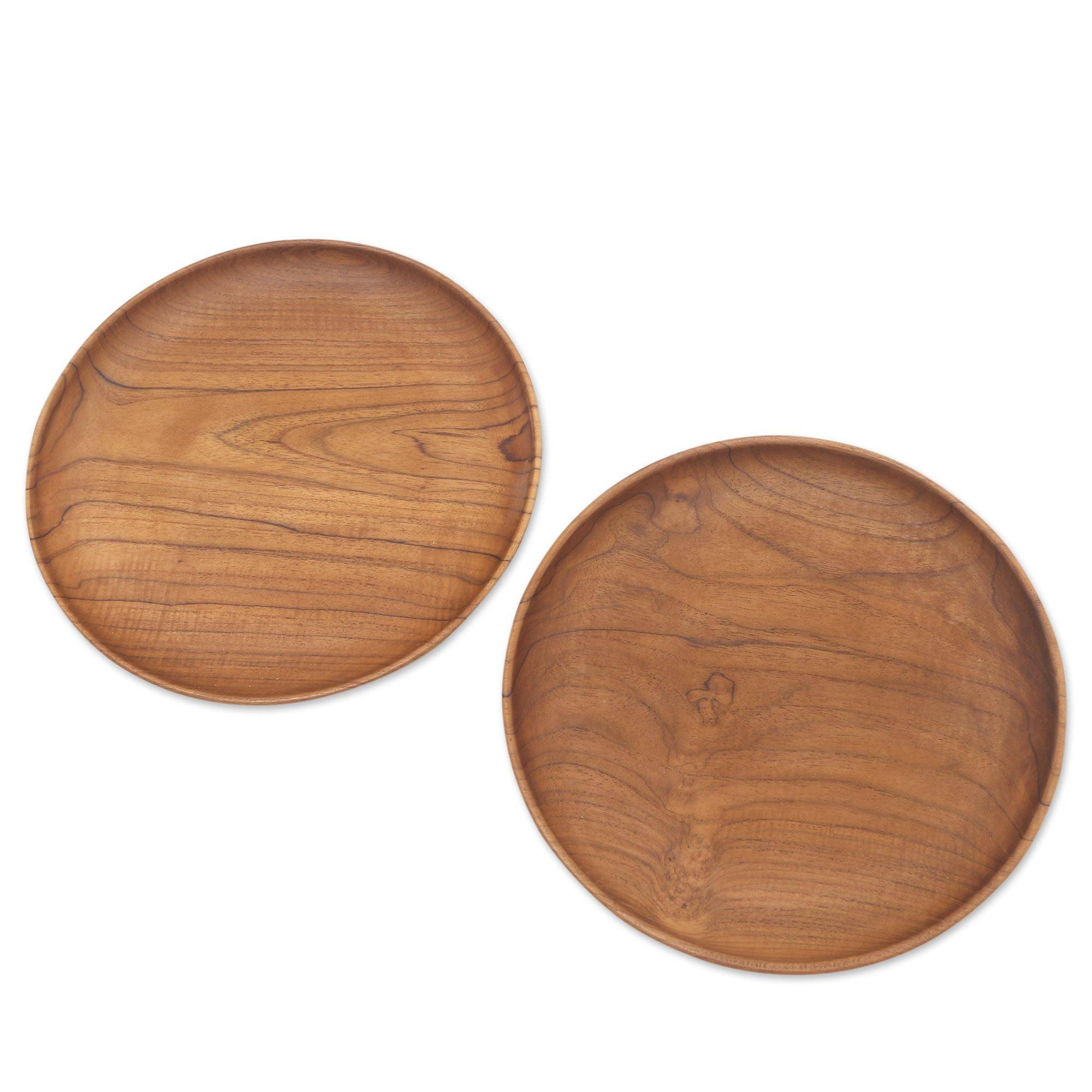 Loon Peak® Fit For A Feast , Teak Wood Dinner Plates (Pair) | Wayfair