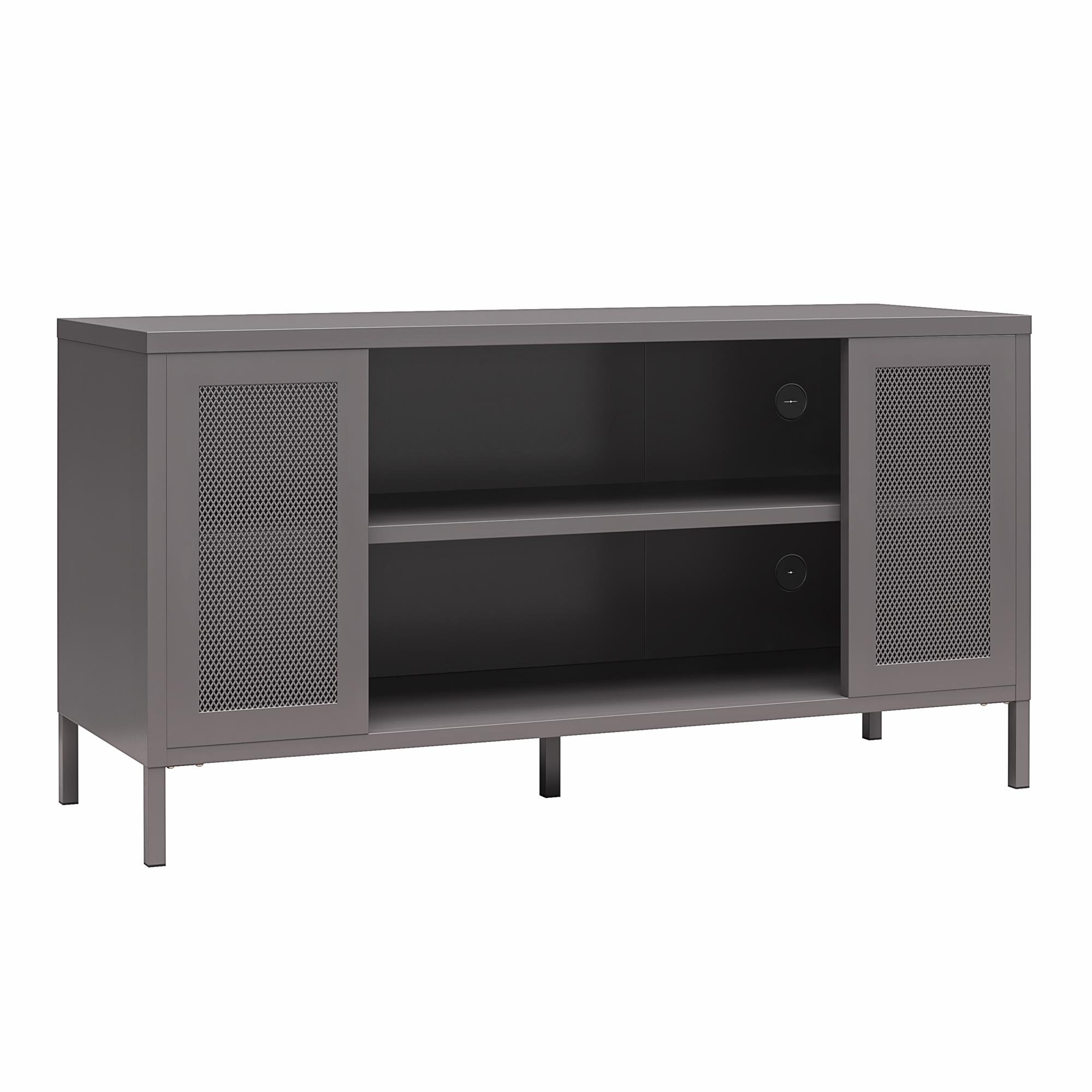 Wade Logan® Aprel TV Stand for TVs up to 50" with Perforated Metal Mesh ...