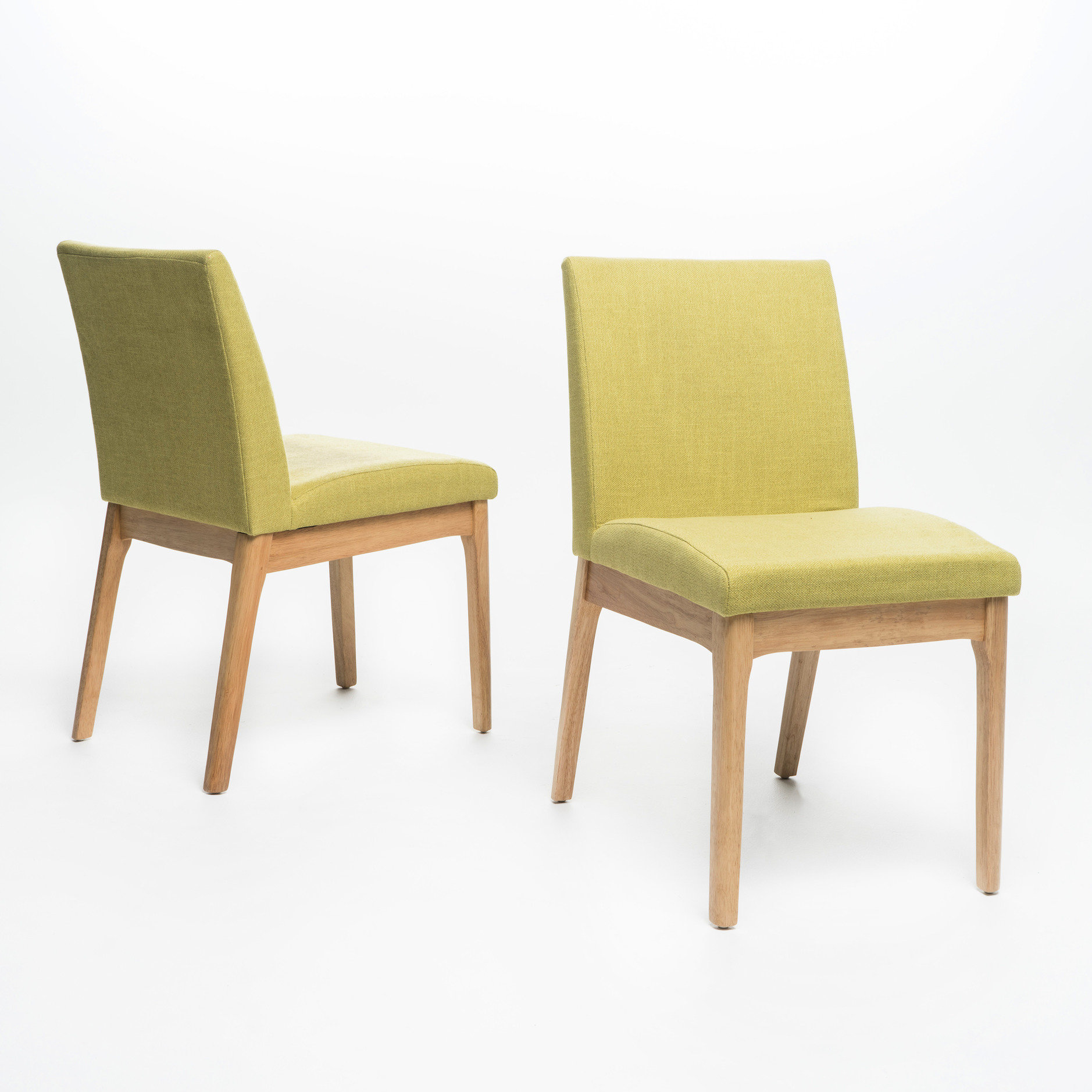 George Oliver Of 2 Contemporary Dining Chairs - Resilient Rubberwood ...
