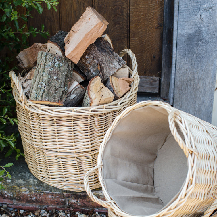 Bay Isle Home Millerstown Wicker Log Carrier | Wayfair.co.uk