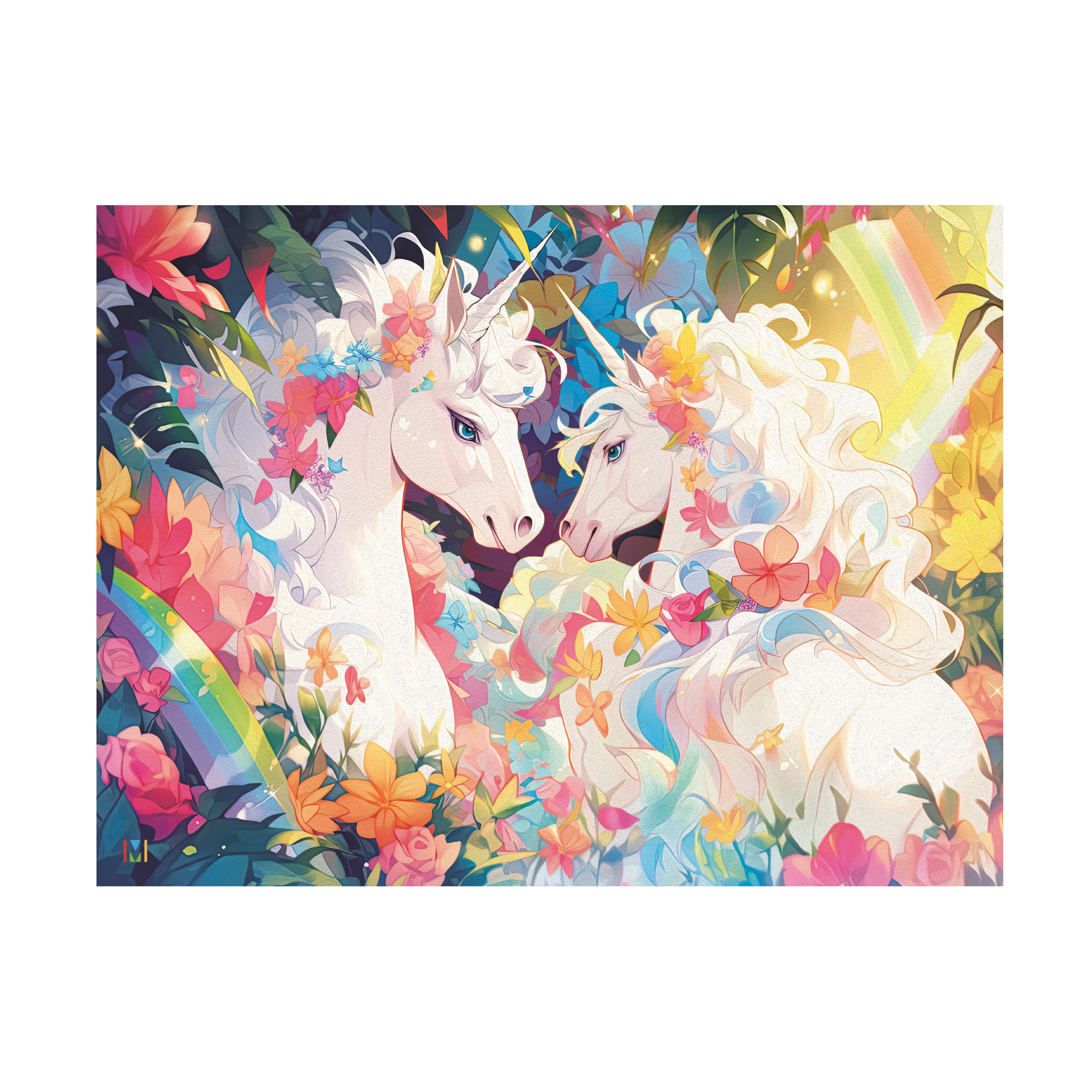 Winston Porter Michael David Ward Unicorn Love Canvas Art | Wayfair