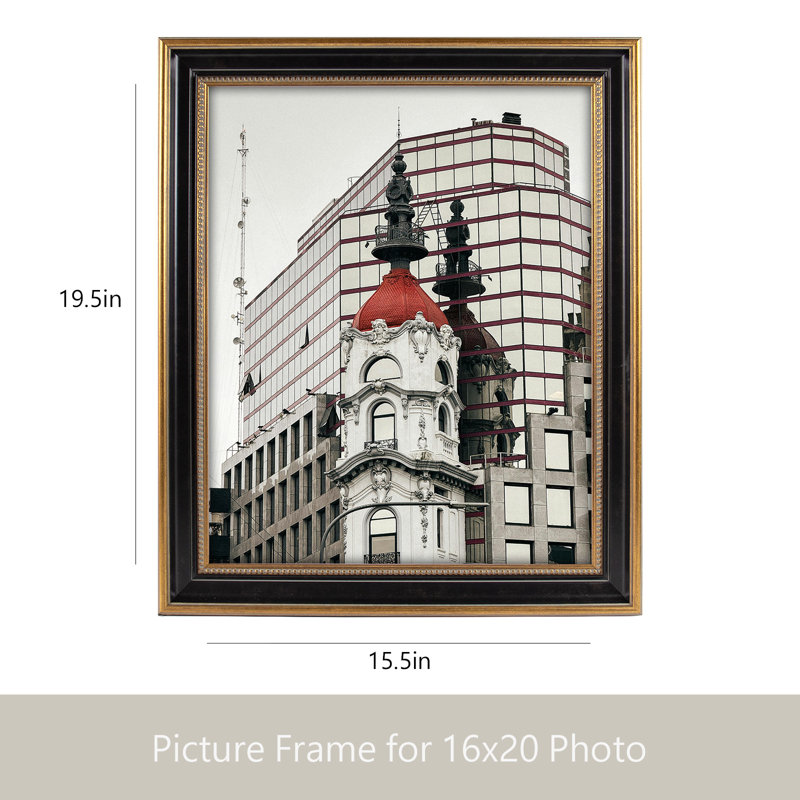 Winston Porter Black Gold Poster Frame Without Mat | Wayfair