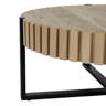 Latitude Run® Round Coffee Table, Handcraft Drum Coffee Table with Gear ...