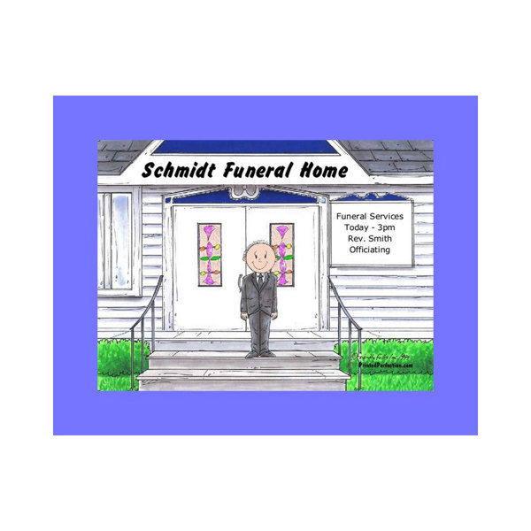 Printed Perfection Personalized Funeral Director - Male Cartoon ...