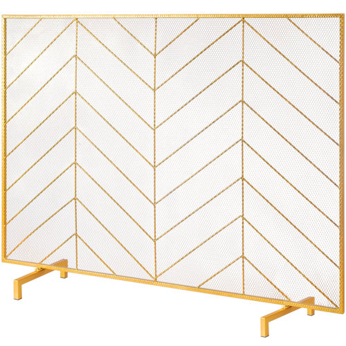 Mercer41 Tameera 1 Panel Iron Fireplace Screen | Wayfair