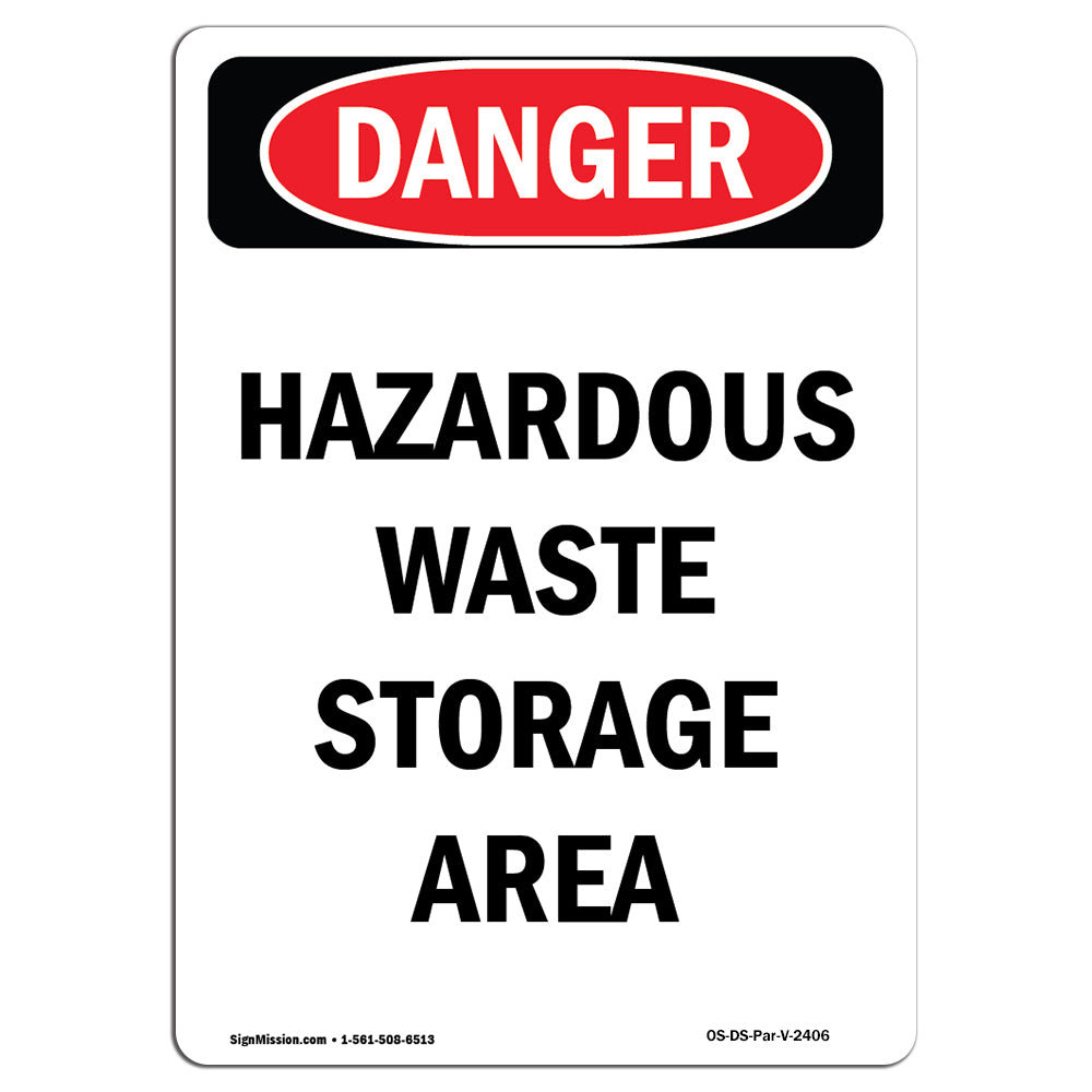SignMission Hazardous Waste Storage Area Danger Sign - Wayfair Canada