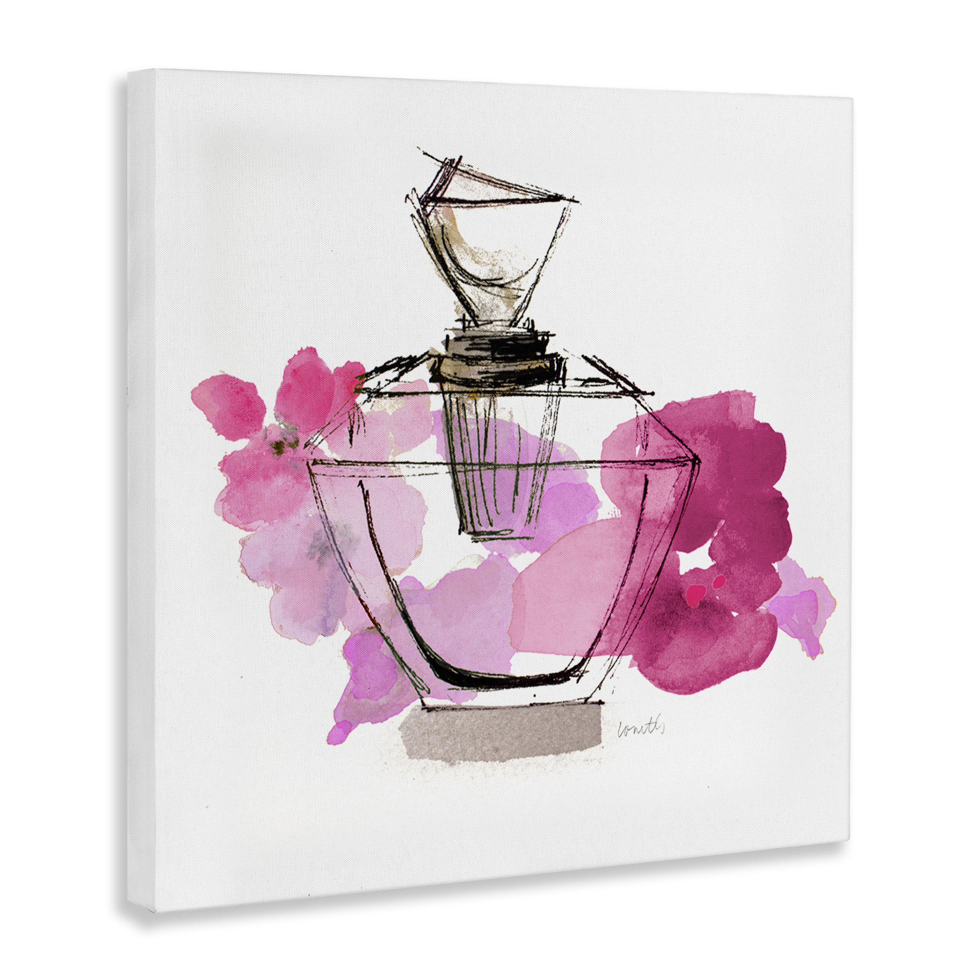 Red Barrel Studio® Sketched Doodle Perfume Canvas Wall Art by Lanie ...