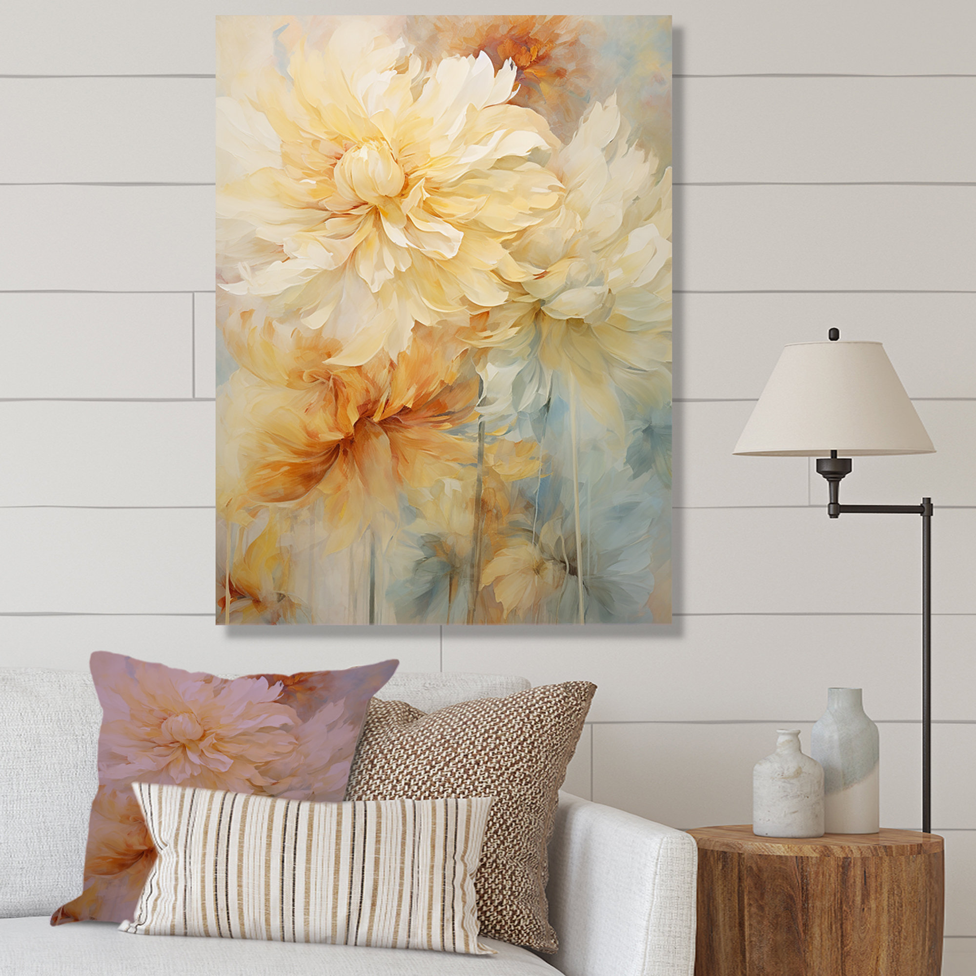 Winston Porter Peach Marigold Elegance Bouquet Still Life III On Canvas ...