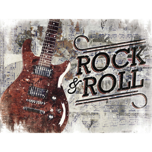 Winston Porter Red Rock Guitar On Canvas Print - Wayfair Canada