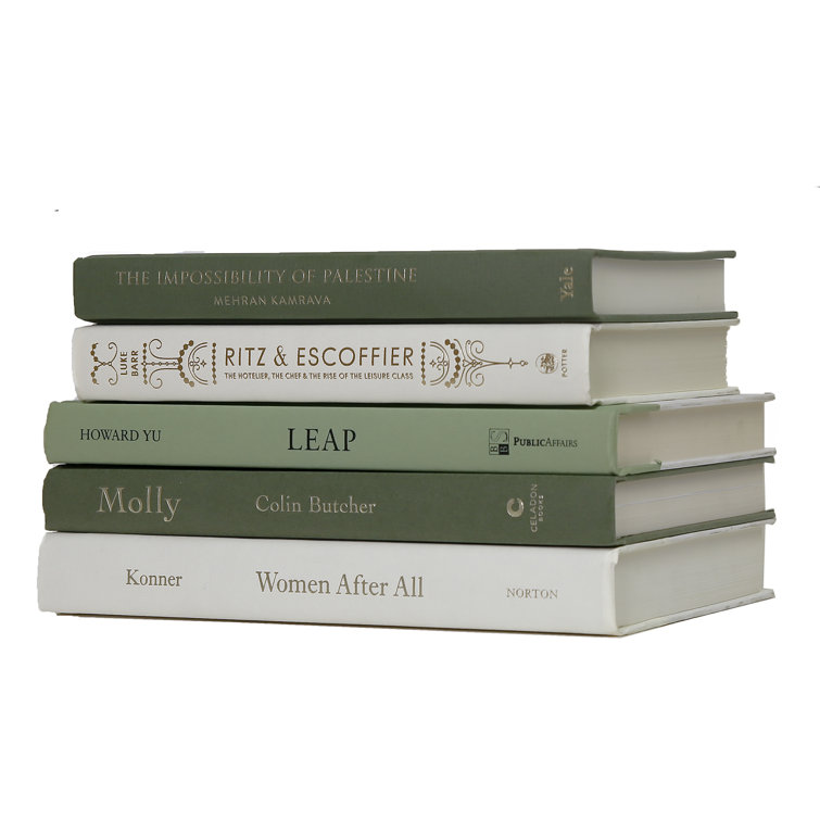 Booth & Williams Modern Ivy Cream Book Stack, S/5 & Reviews | Perigold