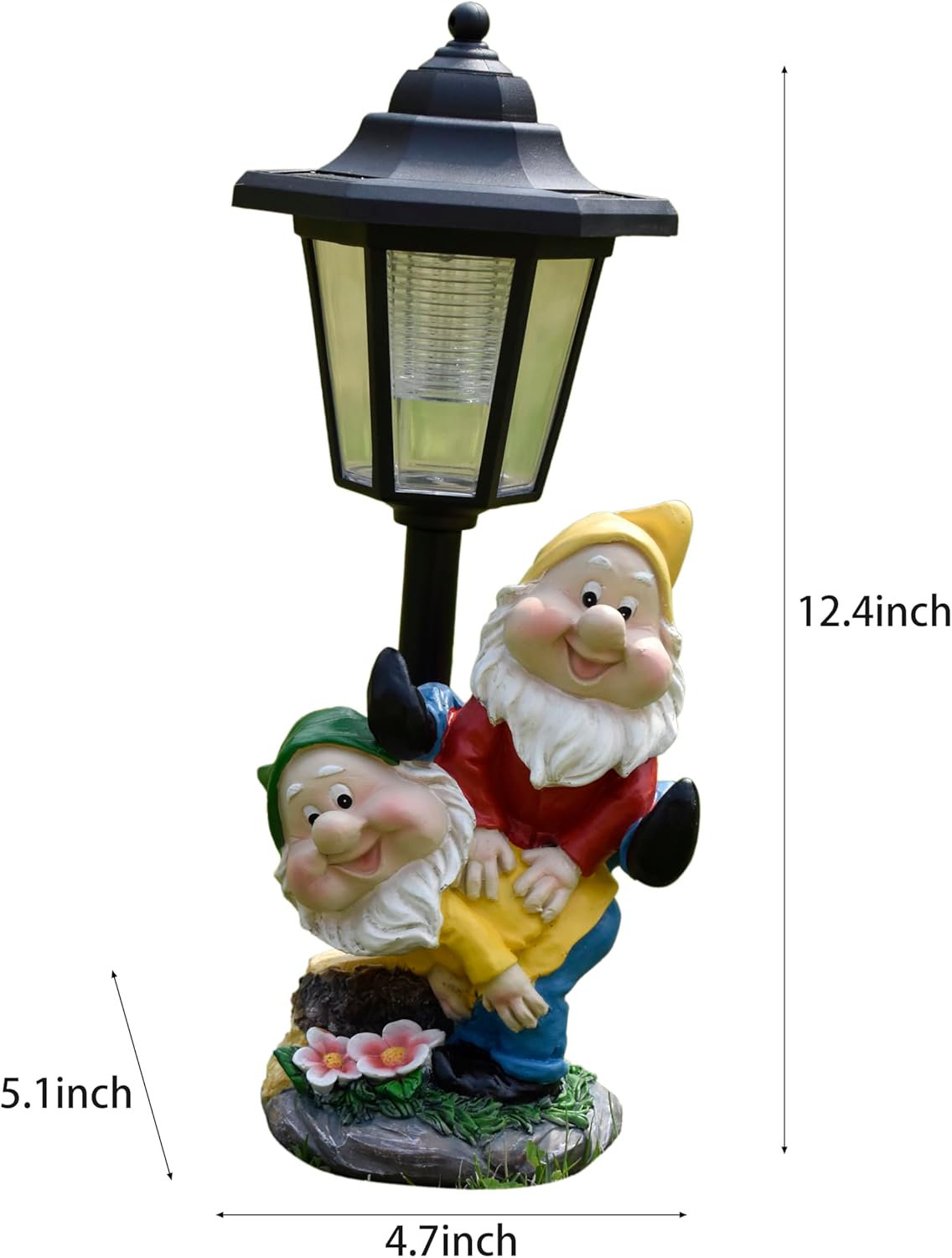 Trinx Solar Garden Country Farm Gnomes With Light, Outside-Outdoor ...