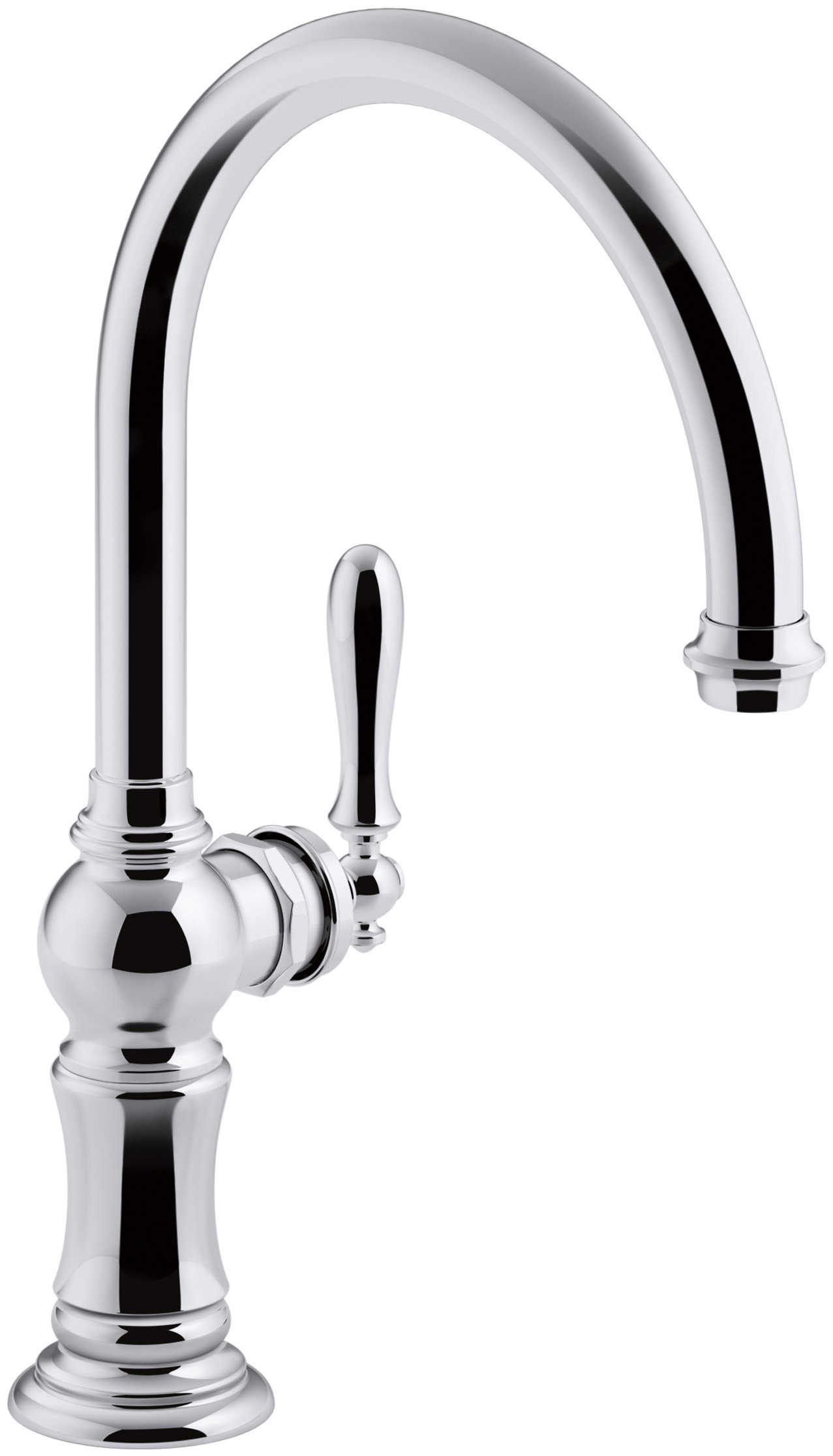 Kohler Artifacts® Single-Hole Kitchen Faucet with Swing Spout, Arc ...