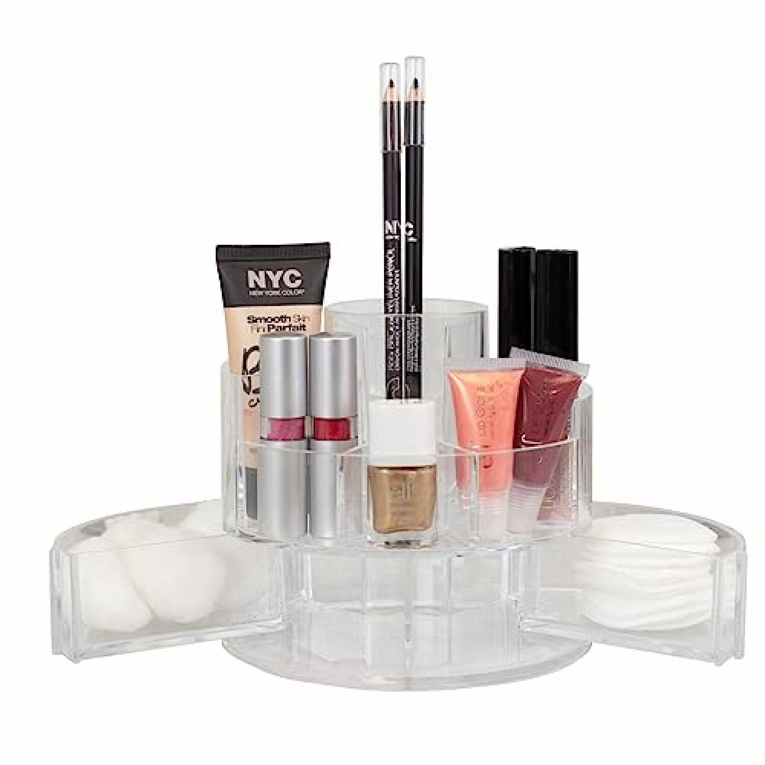 Ivy Bronx ShatterGuard 5-Compartment Clear Vanity Organizer - Perfect ...