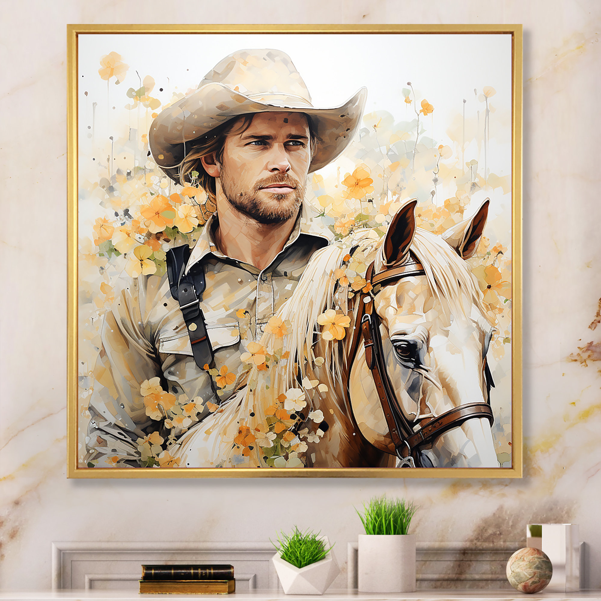 Ophelia & Co. Gold Rush Cowboys Portrait - Wall Art | Wayfair