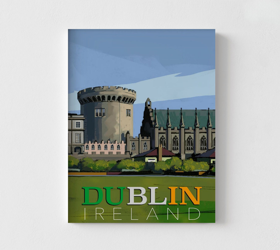 WeFrameArt Dublin Castle Art Print, Framed Ireland Poster Print, Castle ...
