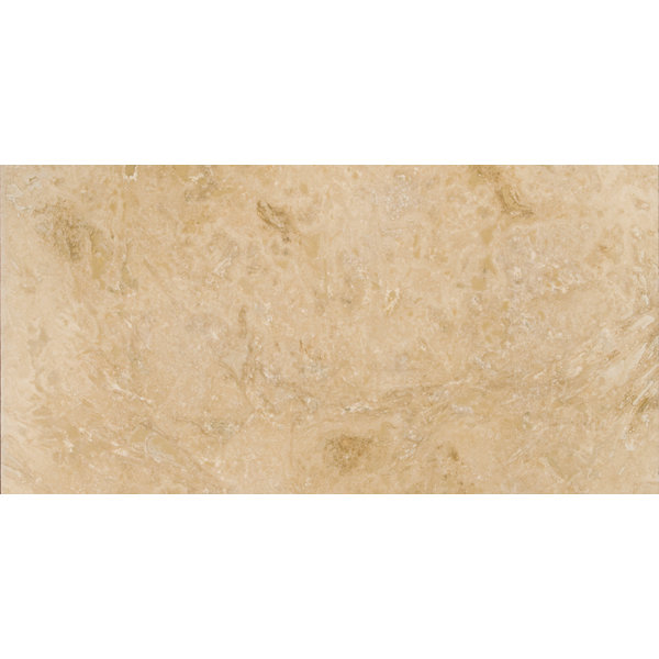 Emser Tile Travertine 12" x 24" Filled and Honed Field Tile in Beige ...
