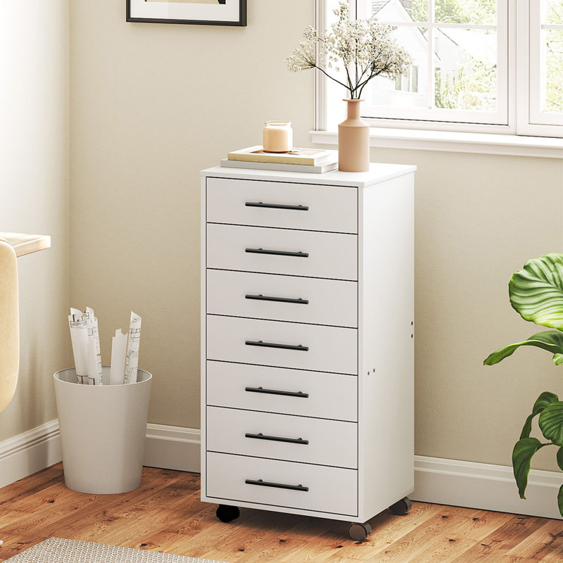 Ebern Designs 15.7'' Wide 7-drawer Mobile File Cabinet | Wayfair