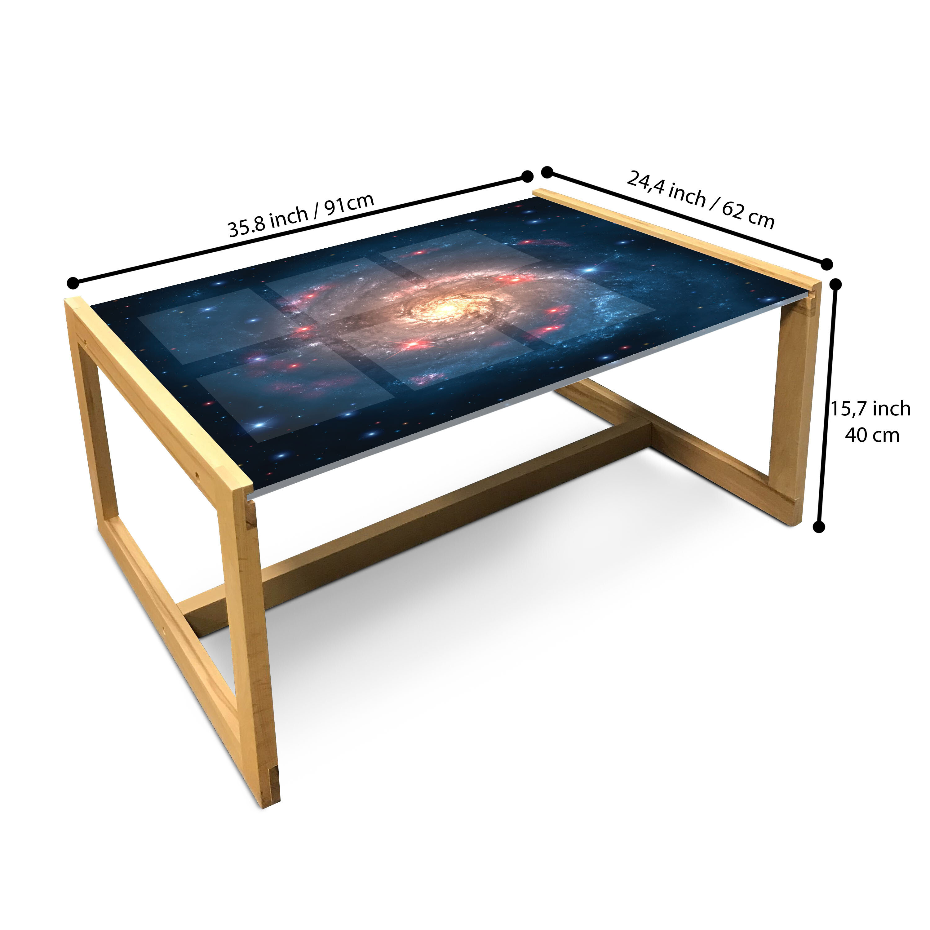 East Urban Home Outer Space Coffee Table, Spiral Galaxy Expanse Beyond ...