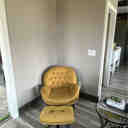 Grovelane Anouk Tufted Back Type Swivel Base Accent Chair with Ottoman ...