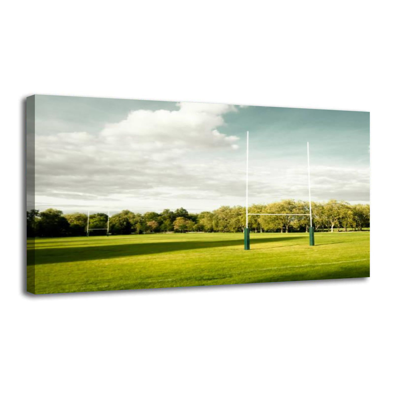 Latitude Run® Canvas Wall Art Rugby Goal Posts Wall Decor for Living ...