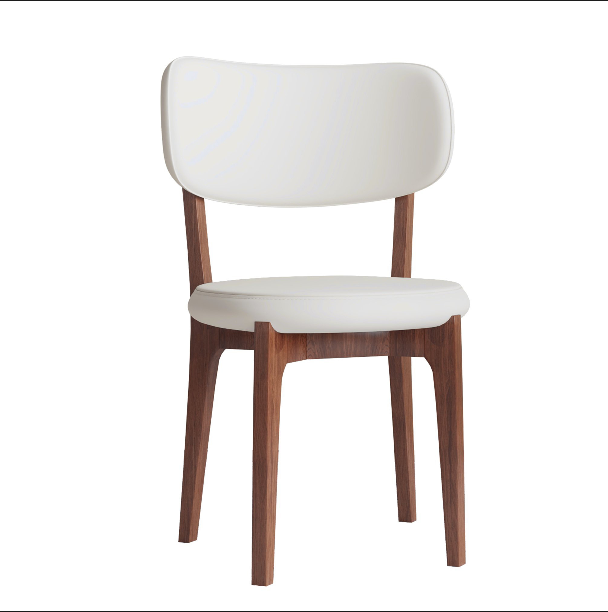 Latitude Run® Set of 2 Modern PU Leather Dining Chairs, White Kitchen ...