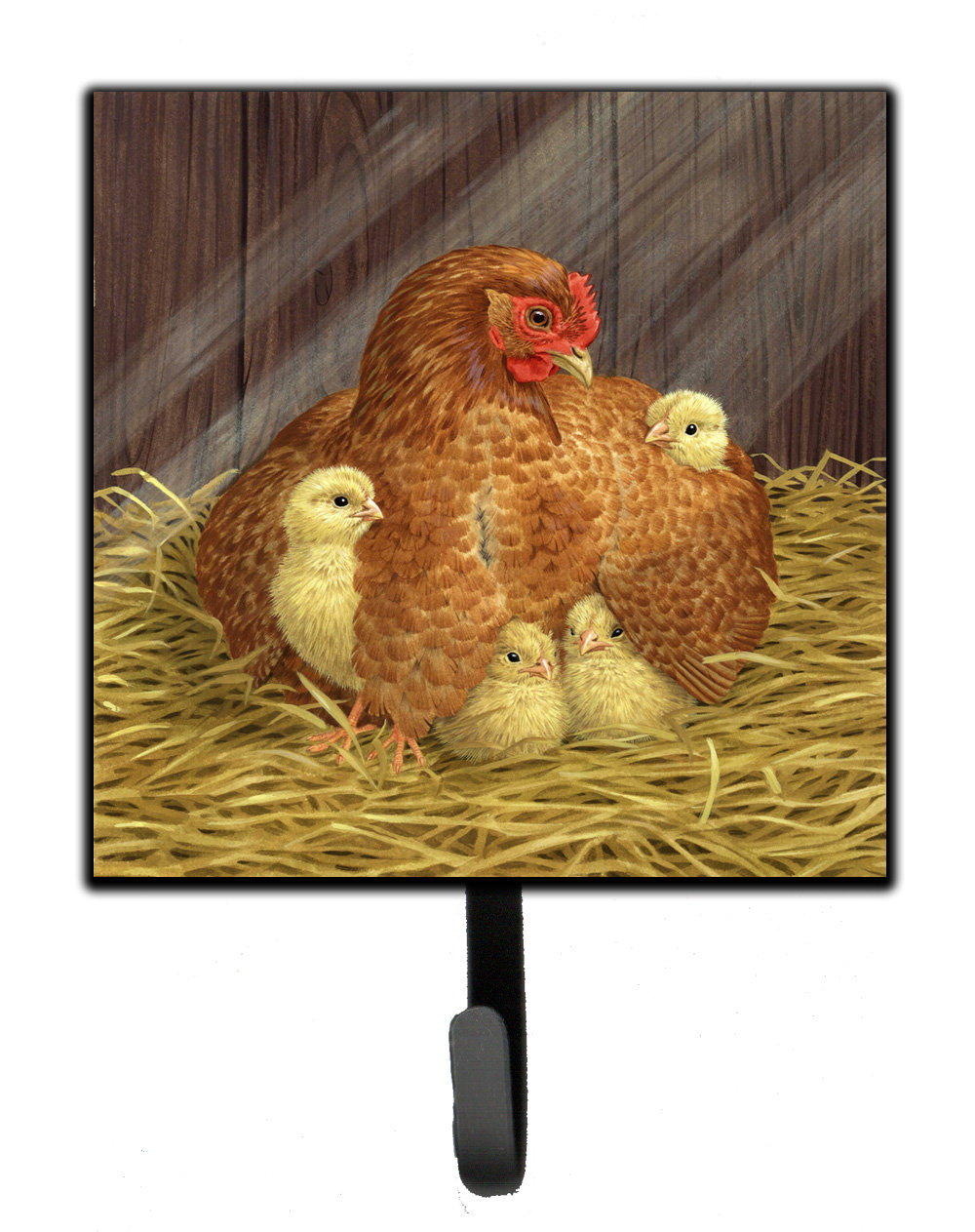 August Grove Thorhild My Little Chickadees Hen with Chicks Wall Key ...