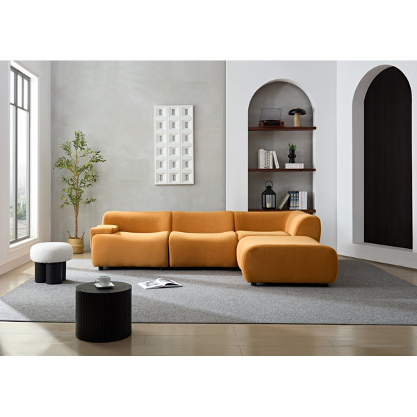 Latitude Run® Bemot 105.9'' Luxury Modern Sectional Curved Sofa ...